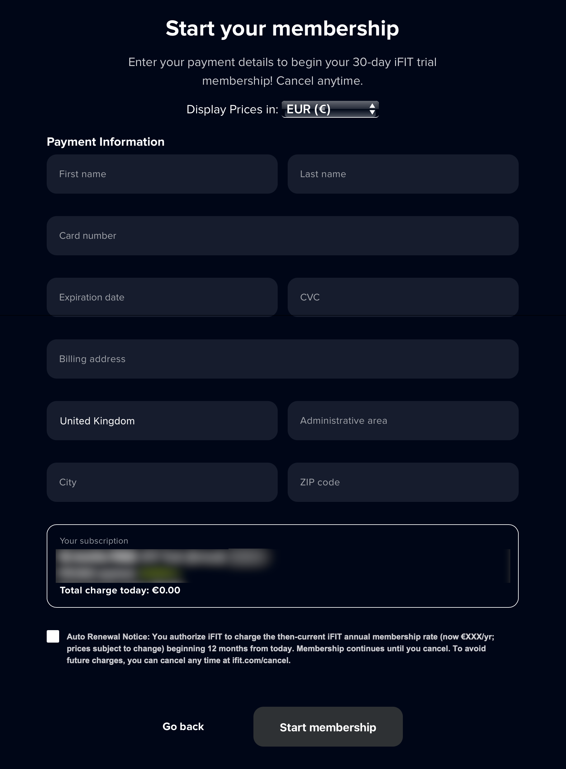 Now your account has been created and your membership has been redeemed.
